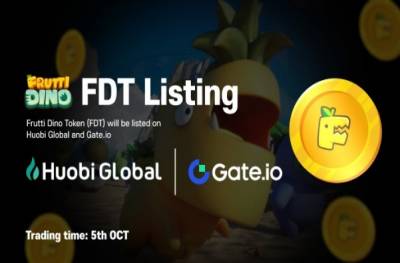 NFT게임 ‘후르티디노 FDT토큰’, 후오비글로벌과 게이트아이오에 동시상장