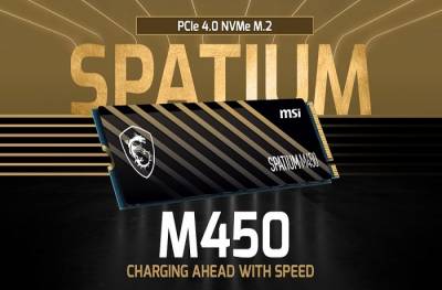 MSI, PCIe 4세대 M.2 게이밍 SSD 'SPATIUM M450' 출시
